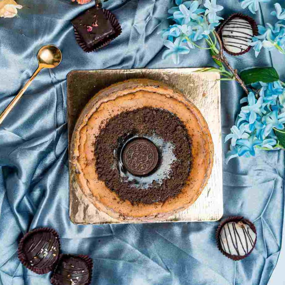 Oreo Cookie Crumbs Chocolate Basque Cheesecake – kharayobakes